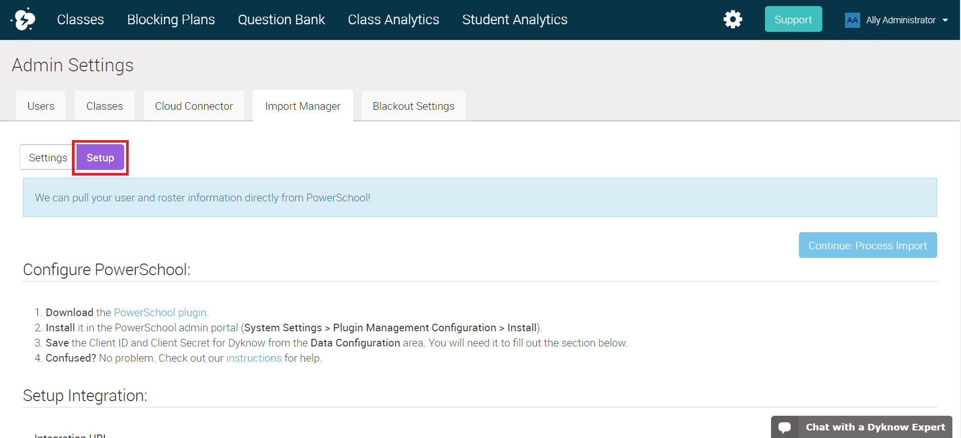 Reveal - Managing Powerschool integration – Support