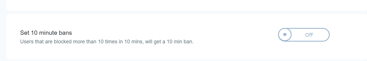Filter - How does the temporary ban work? – Support
